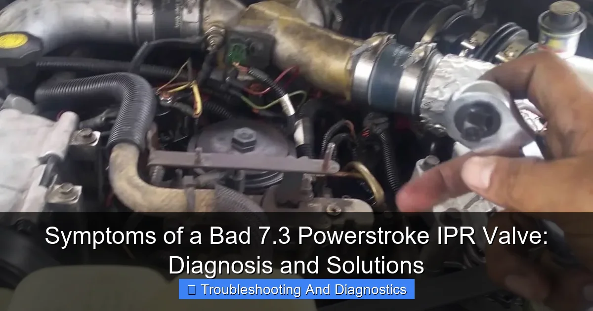 Symptoms of a Bad 7.3 Powerstroke IPR Valve: Diagnosis and Solutions ...