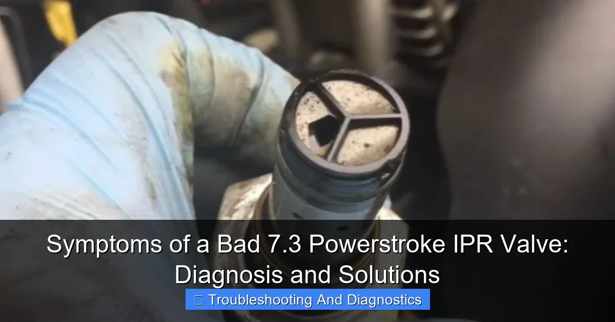 Symptoms of a Bad 7.3 Powerstroke IPR Valve: Diagnosis and Solutions ...
